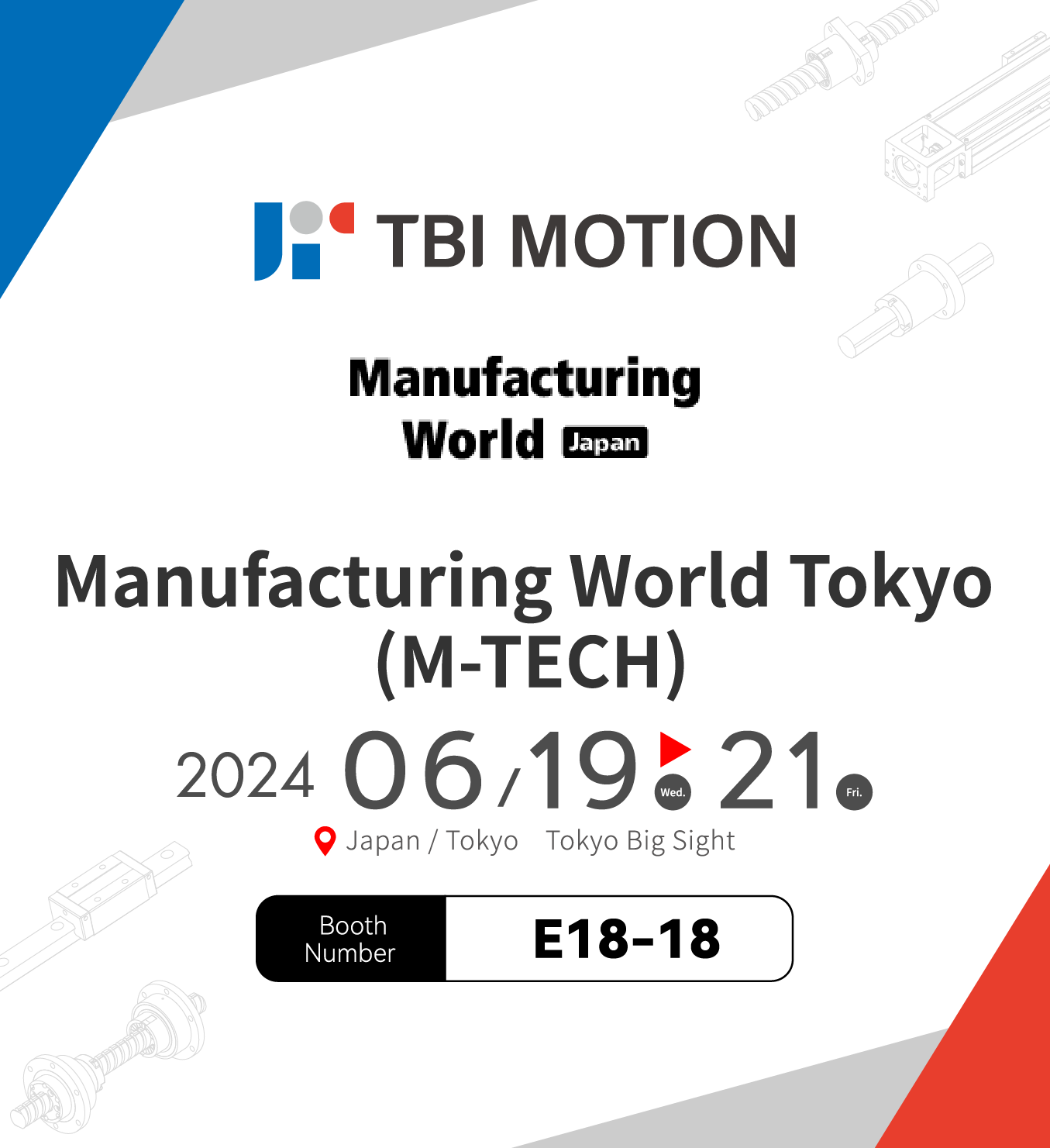 Manufacturing World Tokyo (M-TECH 2024) | TBI MOTION TECHNOLOGY CO.,LTD